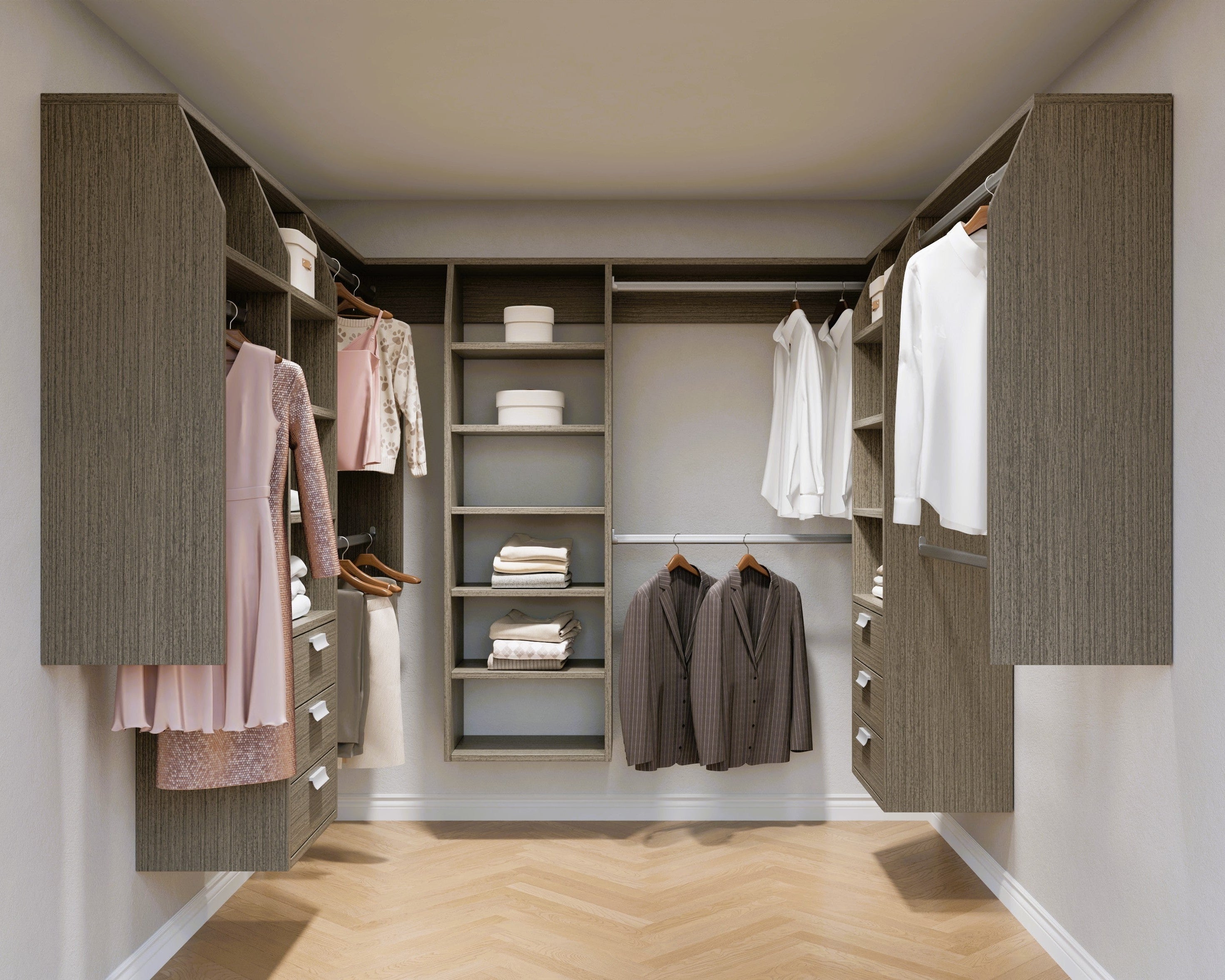 "U" Shape Walk In Wardrobe – Simply Wardrobes