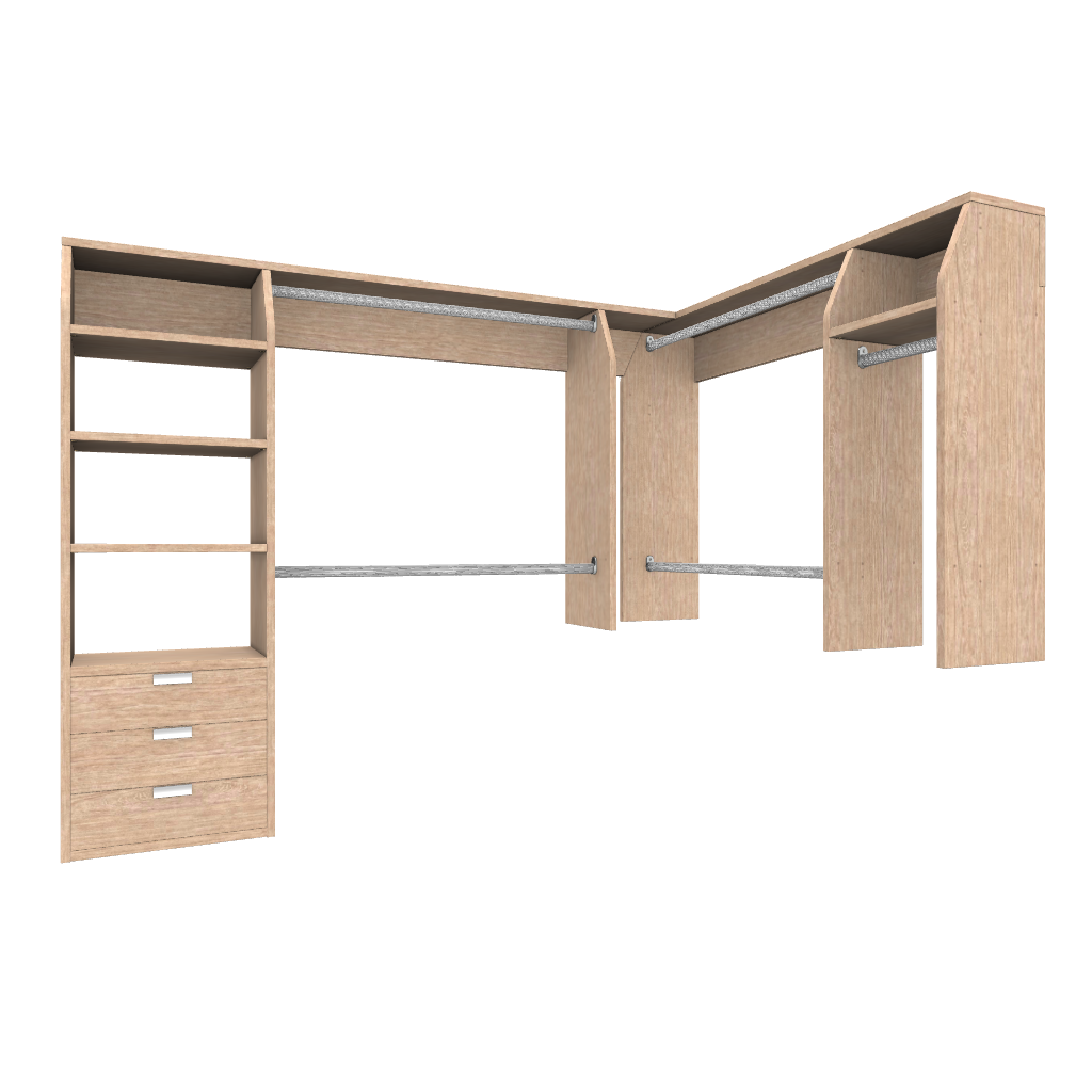 "L" Shape Walk In Wardrobe – Simply Wardrobes