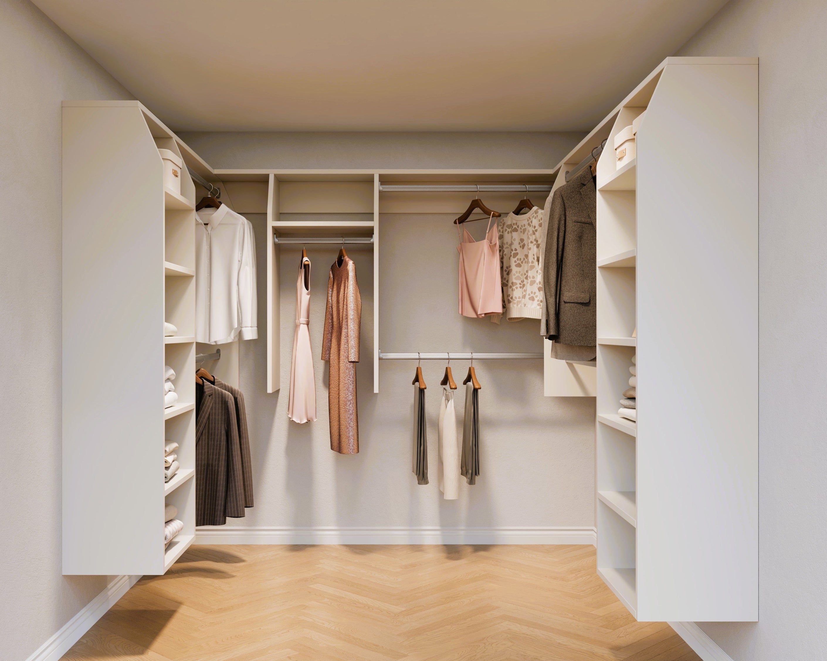 i-Robe walk in wardrobe "U" shape - Simply Wardrobes